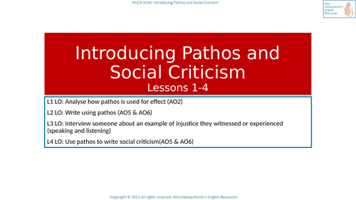 Introducing Pathos and Social Criticism - Persuasive/ Transactional ...
