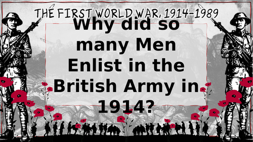Propaganda & Enlistment in 1914 | First World War History | Teaching ...