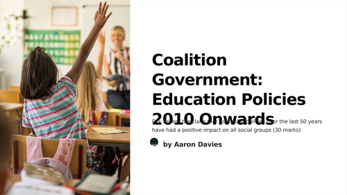A Level Sociology: Policies in Education | Teaching Resources