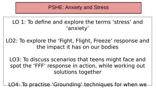 PSHE 2 LESSONS SLEEP AND STRESS / ANXIETY | Teaching Resources