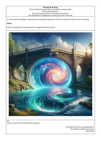 AQA Paper 1 Section B Writing prompts | Teaching Resources