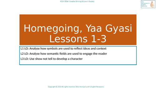 Semantic Fields, Symbols & Show Not Tell (Creative Writing SOW ...