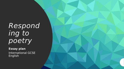 Poetry Analysis- Essay Writing - GCSE English | Teaching Resources