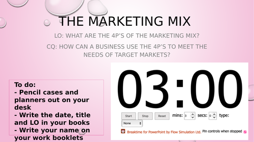 Y10 GCSE Marketing Mix | Teaching Resources