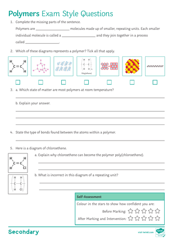 AQA Chemistry Polymers | Teaching Resources