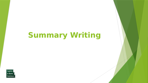 19th and 20th Century Text -Summary Writing | Teaching Resources