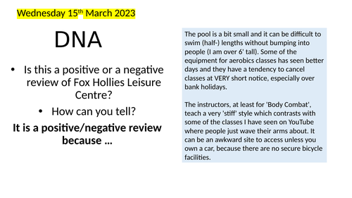AQA Step Up To English Leisure Module | Teaching Resources