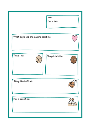 One Page Profile | Teaching Resources