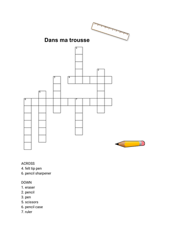 Dans ma trousse | Teaching Resources