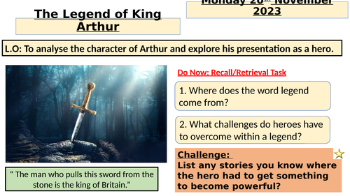 The Legend of King Arthur | Teaching Resources