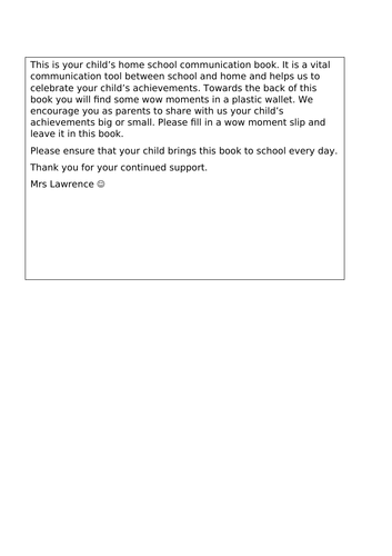 home school communication book | Teaching Resources