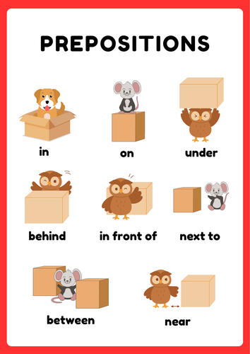 Prepositions Posters | Teaching Resources