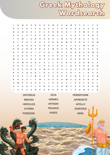 Greek Mythology Word Search | Teaching Resources