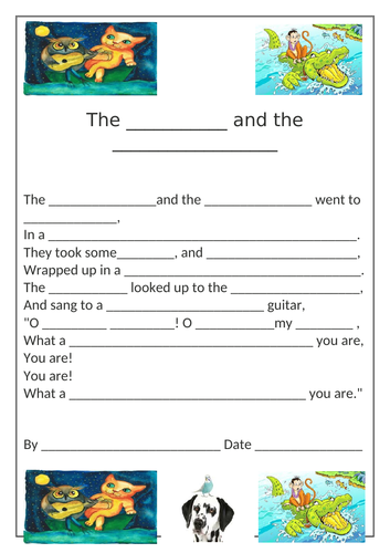 Writing a Poem modelled on the Owl and the Pussycat | Teaching Resources