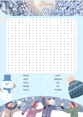Winter Wordsearch | Teaching Resources
