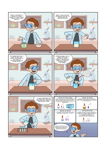 Testing for Biological Molecules - Comic | Teaching Resources