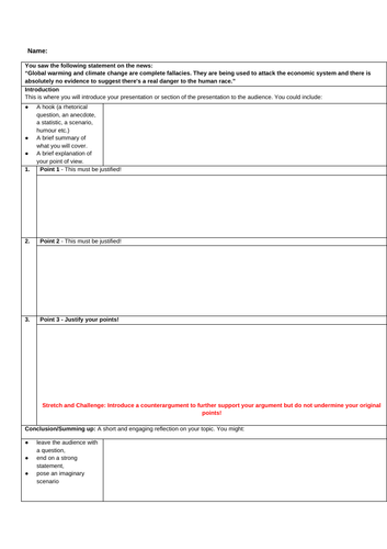 AQA English Language Paper 2, Question 5: Climate Change | Teaching ...