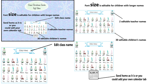 Personalise, Class Christmas Gonk, Gift Idea | Teaching Resources