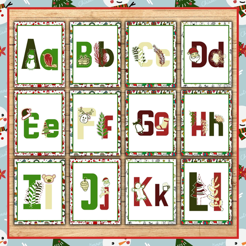 Christmas activities - freebies | Free alphabet flashcards- decor ...