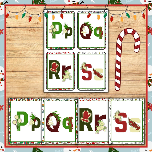 Christmas activities - freebies | Free alphabet flashcards- decor ...