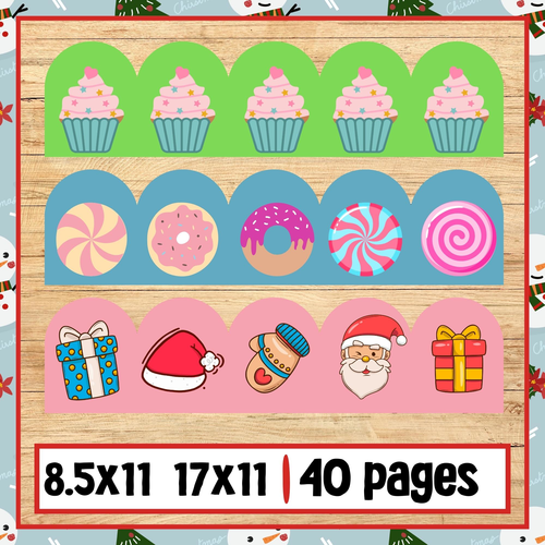 Christmas Bulletin Board | decoration Borders - Pennants | classroom ...