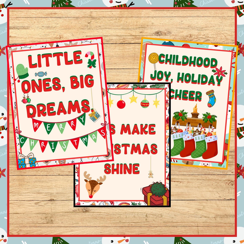 Christmas bulletin board - Classroom decoration | x-mas posters - wall ...