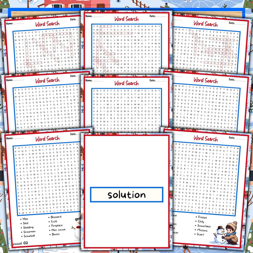 Winter Solstice activities | winter word search puzzle game | winter ...