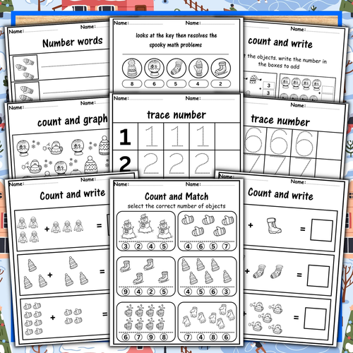Winter Solstice activities | winter math worksheets | Snowy math ...