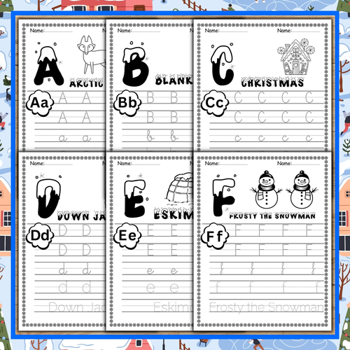 Winter Solstice activities | winter alphabet worksheets | tracing ...