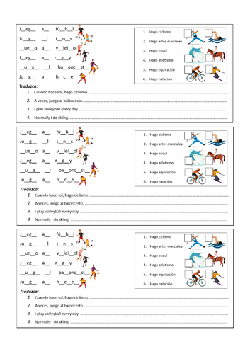 Viva 1, Module 2.4 - Qué deportes haces | Teaching Resources