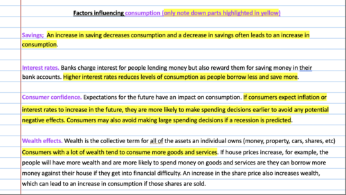 Consumption (Aggregate Demand) | Teaching Resources Consumption (Aggregate Demand) | Teaching Resources