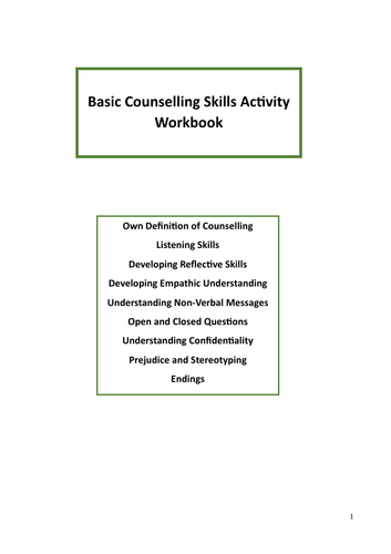 Basic Counselling Skills | Teaching Resources