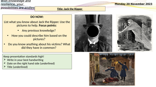 KS3 Jack The Ripper Lessons | Teaching Resources