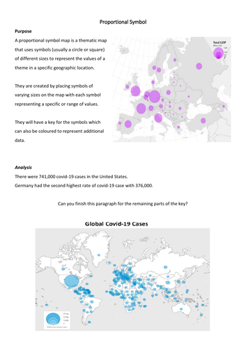Advanced Higher Geography Proportional Symbol Map | Teaching Resources