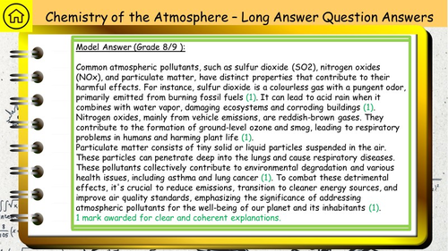 Chemistry Paper 2 Revision MCQs & Long Answer Questions AQA GCSE ...