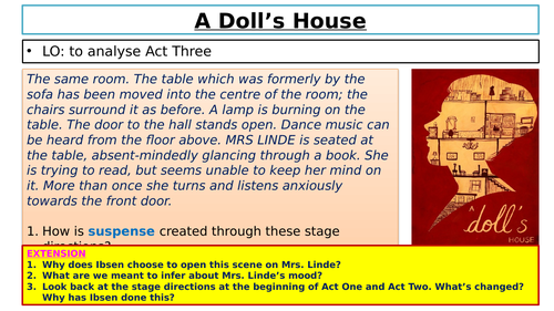 A Doll's House (ADH) - FULL SoW, lessons and exam practice | Teaching ...