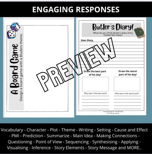 THE BLUNDERS Novel Study and Reading Comprehension BOOK COMPANION ...