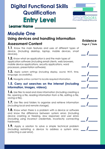 Digital Functional Skills - Module 1 - Using Devices & Handling ...