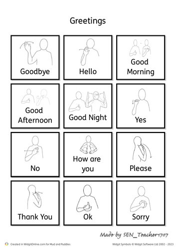 Makaton signs for Greetings | Teaching Resources