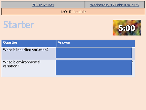 Exploring science 7E - Mixtures and Seperation | Teaching Resources