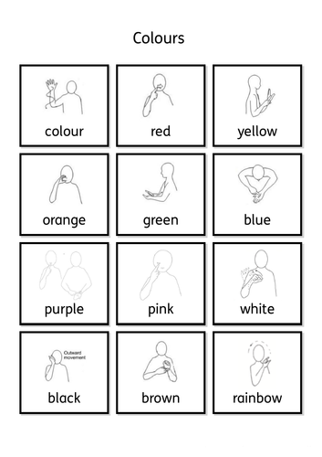 Colour Makaton Signs | Teaching Resources Colour Makaton Signs | Teaching Resources