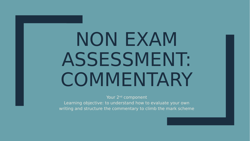 AQA A Level English Language NEA Commentary Lesson | Teaching Resources