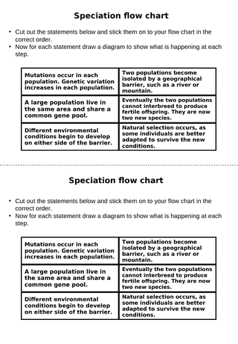 AQA GCSE Biology - Speciation lesson | Teaching Resources
