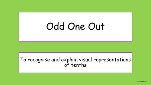 Y3 Maths Fractions Odd One Out | Teaching Resources