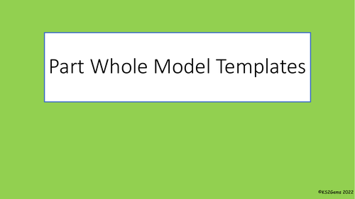 Y4 Maths Fractions Part-Whole Templates | Teaching Resources