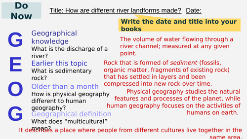 Rivers short unit for KS3 Geography (5 Lessons) | Teaching Resources
