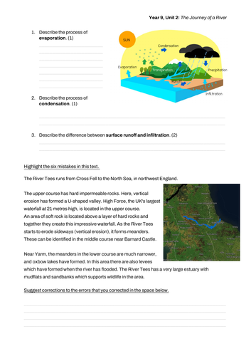 Rivers short unit for KS3 Geography (5 Lessons) | Teaching Resources