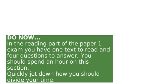 AQA GCSE English Language Paper 1 -City of the Beasts - Alex Cold ...