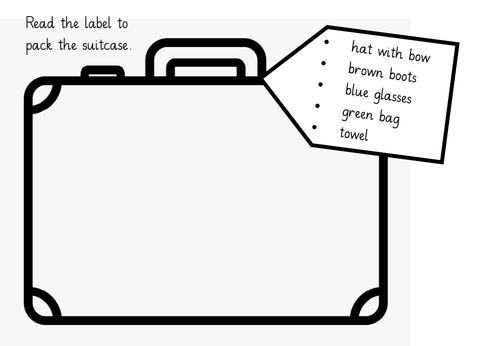 Suitcase phonics cut and stick | Teaching Resources