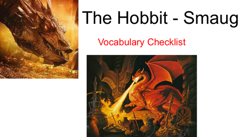 The Hobbit - Smaug's description (vocabulary checklist). | Teaching ...